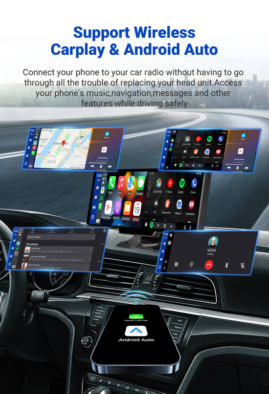 Ottoscreen Max Portable Apple Carplay & Android Auto Screen For Car wi ...