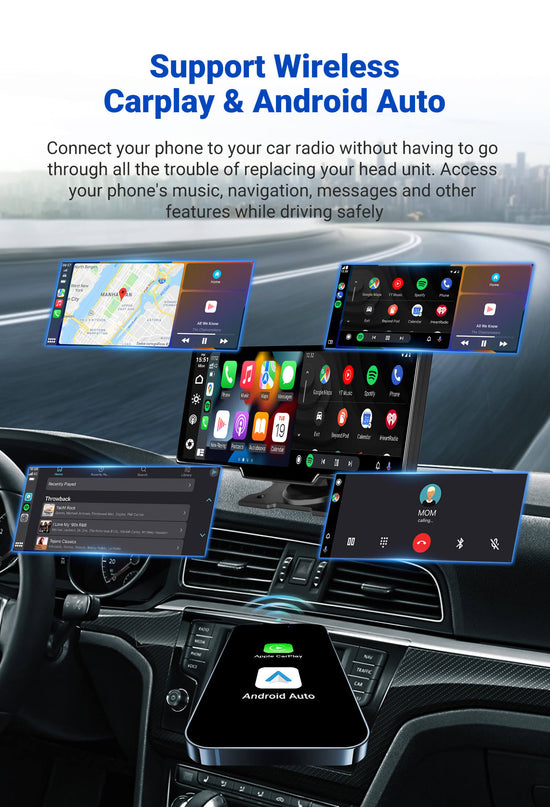 Ottoscreen Max Portable Apple Carplay & Android Auto Screen, Car Video ...