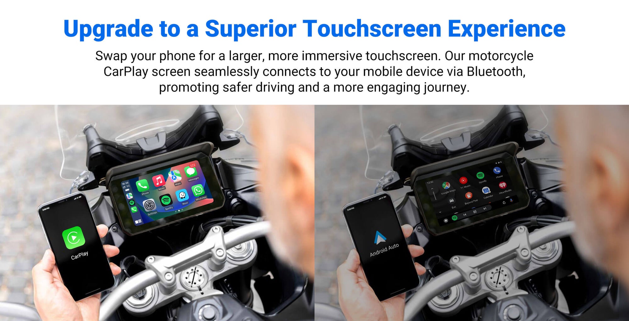 CarPlay Lite C5 SE Portable Motorcycle Wireless CarPlay/Android Auto I – ottoscreen