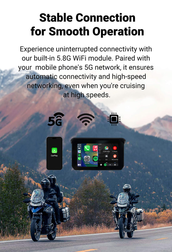 CarPlay Lite C5 SE Portable Motorcycle Wireless CarPlay/Android Auto I – ottoscreen