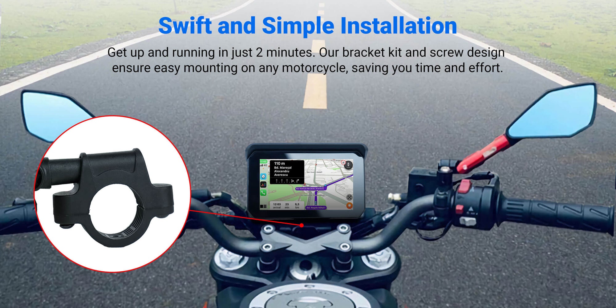 CarPlay Lite C5 SE Portable Motorcycle Wireless CarPlay/Android Auto I – ottoscreen