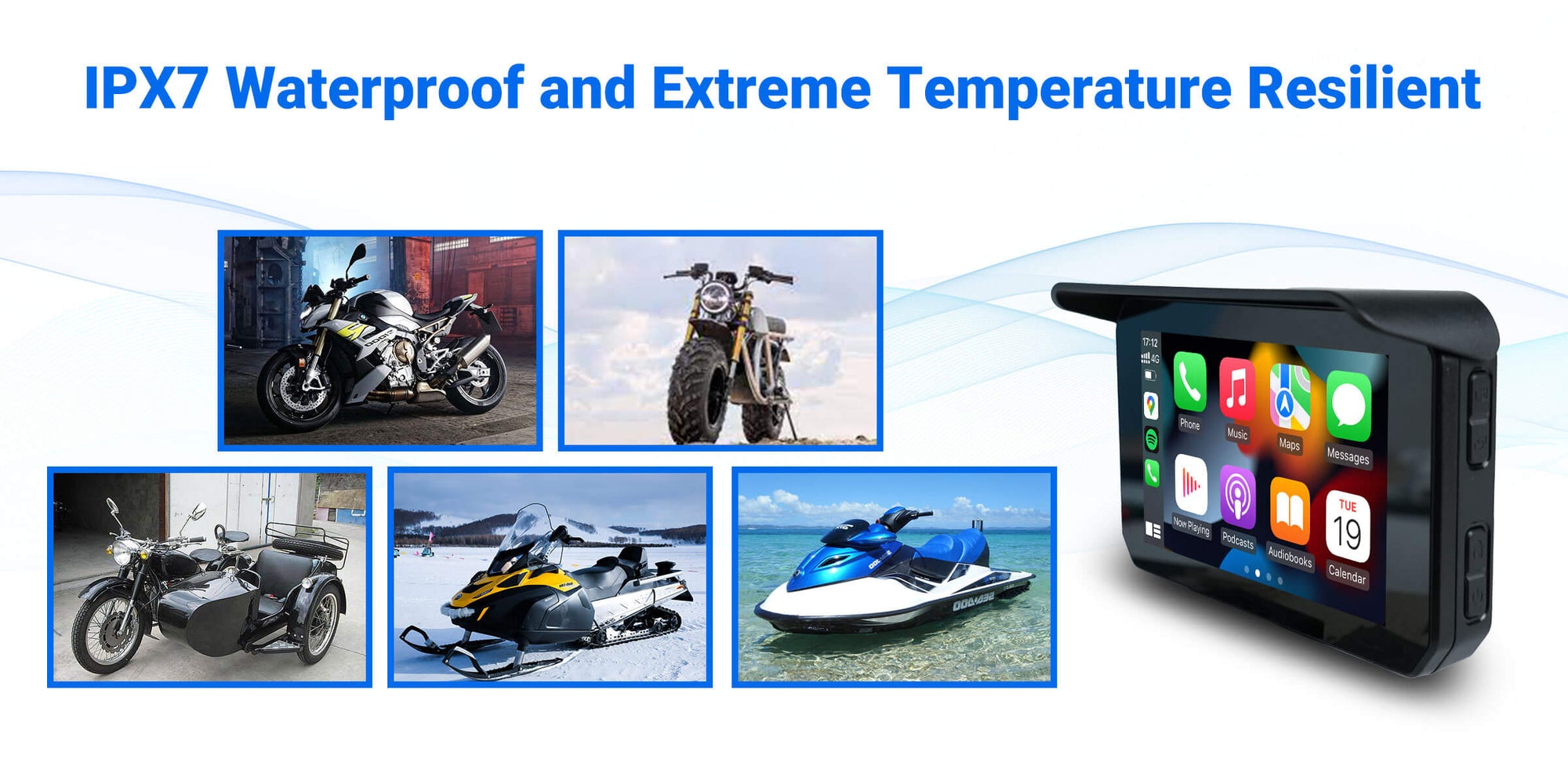 CarPlay Lite C5 SE Portable Motorcycle Wireless CarPlay/Android Auto I – ottoscreen