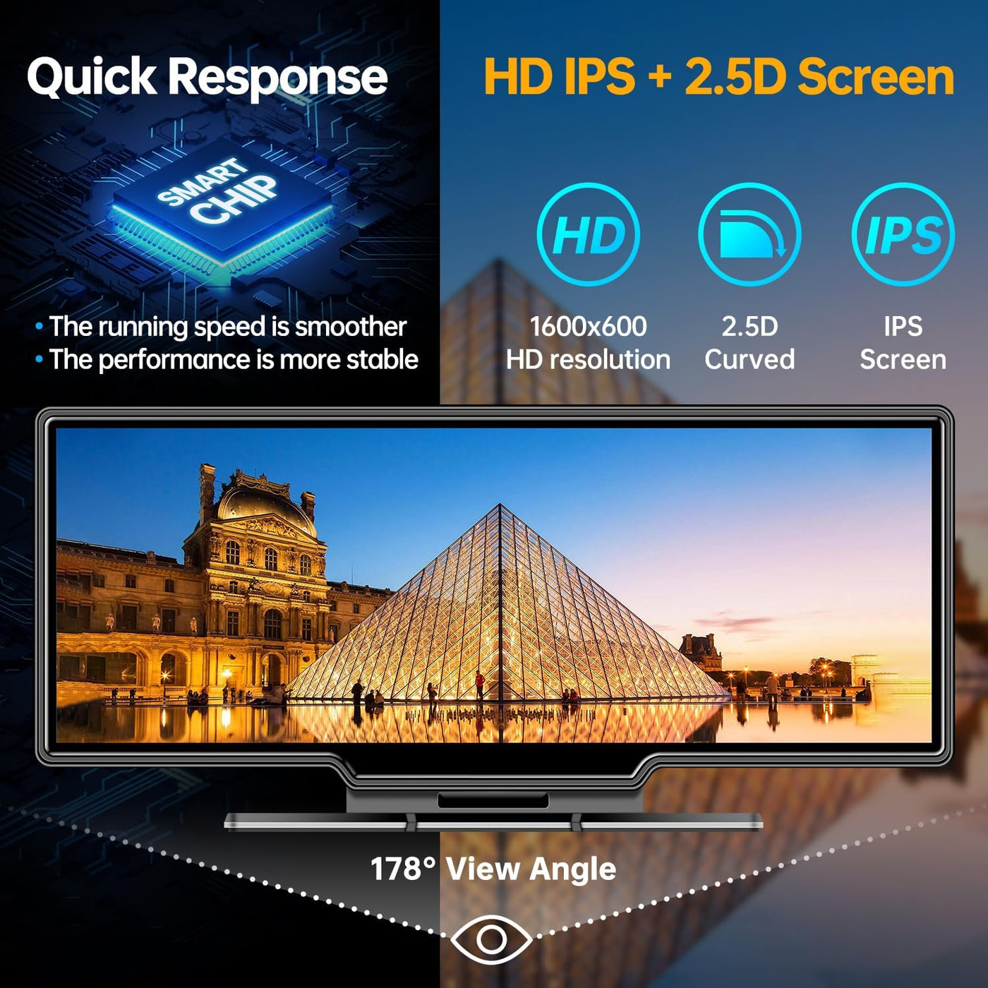 Ottoscreen Max Portable 10.26" Carplay/Android Auto Car Display Screen